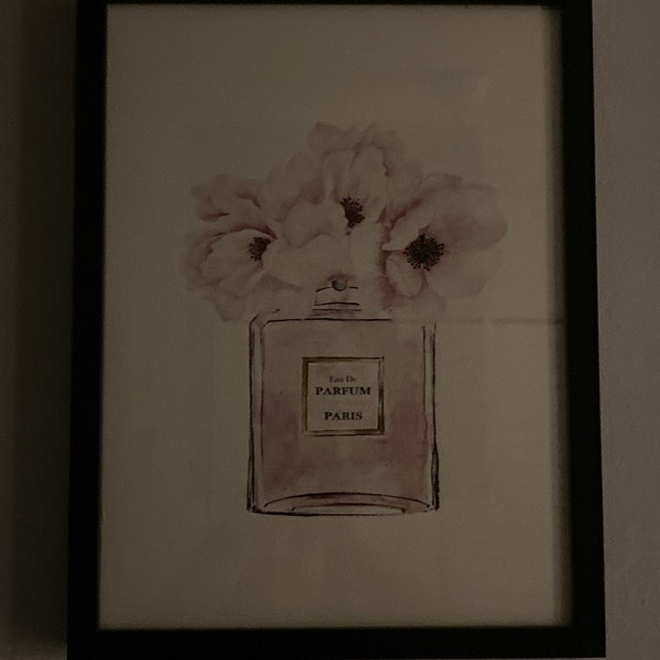 Perfume Poster, Set of 2 Wall Art, Fashion Prints, Peonies Perfume ...