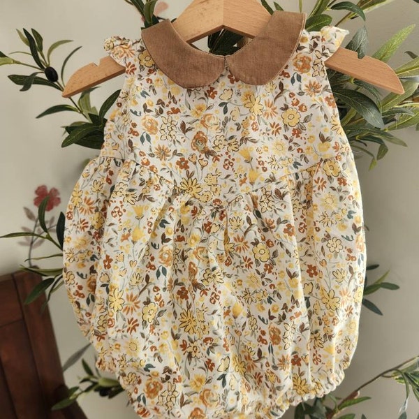Baby Romper PDF Sewing Pattern – Instant Download — Peter Pan Collar ...