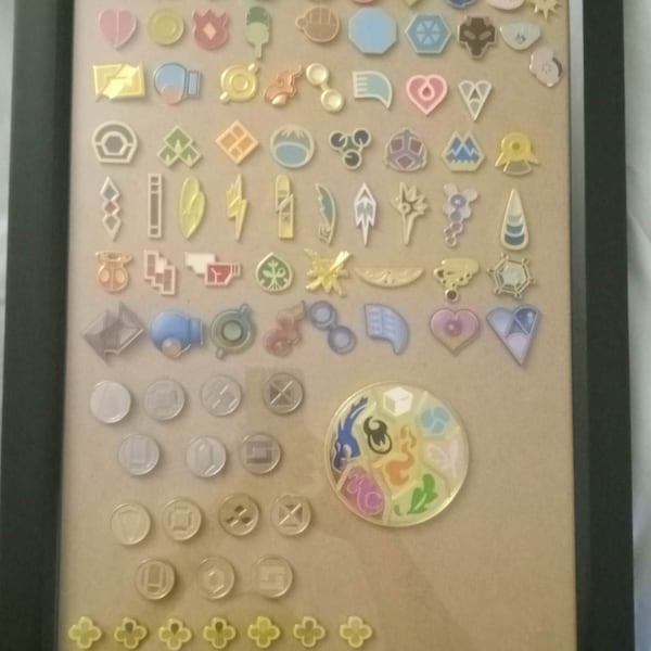 Galar Pokemon Sword and Shield Gym Badge in Gold and Silver Medal Form ...