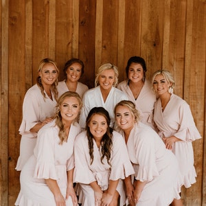 Plus Size Bridesmaid Robe Monogram Robes Satin Robes | Etsy