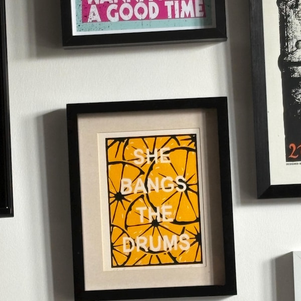 Last Night Original Lino Print - Etsy