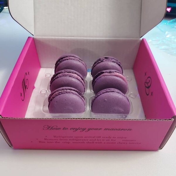 6 Pack Ube Macaron - Etsy