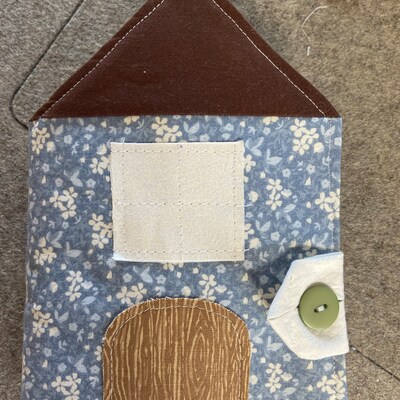 Dollhouse Sewing Pattern & Tutorial DIY Soft Textile Small Dollhouse ...