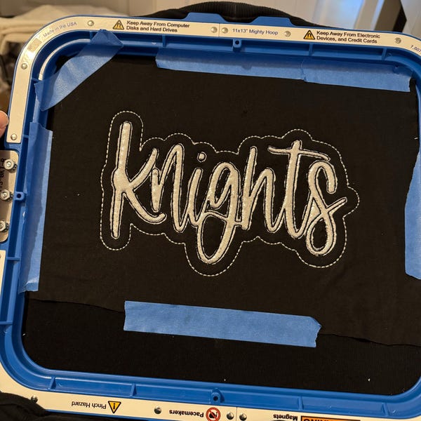 Bean Stitch Spartans Double Stacked Script Applique Embroidery Download - Etsy