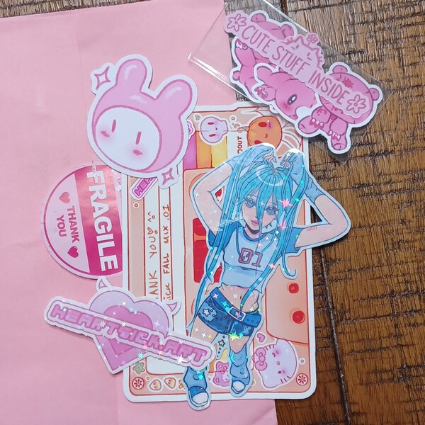 Y2k Flip Phone Holographic Vinyl Sticker, Decal for Laptops, Water ...