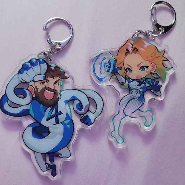 Four Superhero Keychains - Etsy