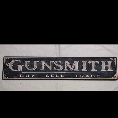 Gunsmith Wood Sign Hand Crafted Antique Decor - Etsy