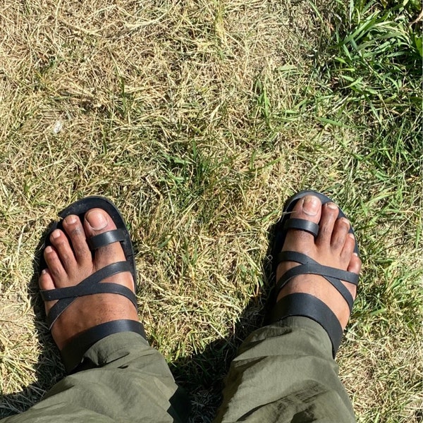 Handmade Men Leather Sandals ~ Grecian Roman Style Men Sandals ...