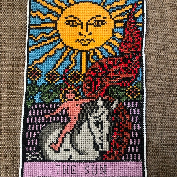 Tarot Card Cross Stitch Pattern - the Sun - Major Arcana - Rider Waite ...