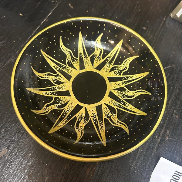 Gothic Sun and Moon Wood Slice - Maximalist Goth Gallery Idea - Dark ...