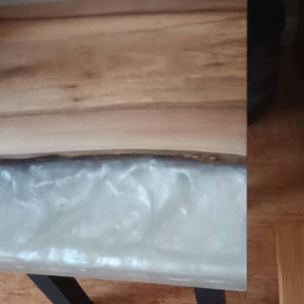 Oak & Epoxy Resin Coffee Table Pine Cone River Table Handmade Decor ...