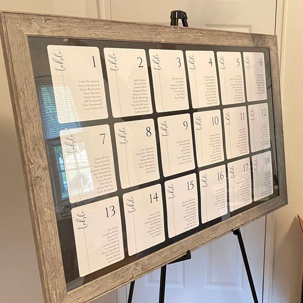 4x6 Wedding Seating Chart Template Calligraphy, Elegant Seating Plan ...