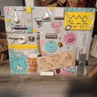 Fidget Busy Board 1 2 3 Year Old, First Birthday Gift, Toddler ...