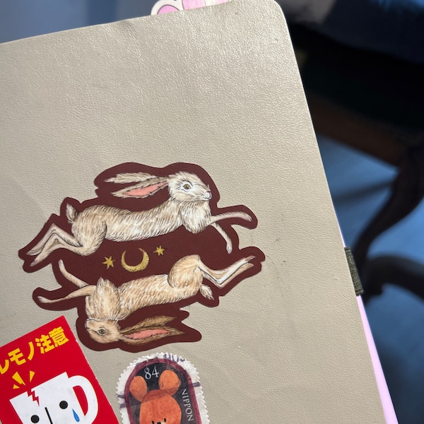 Gemini Hare Art Print, Watercolor Rabbit or Bunny Painting, Home Decor ...