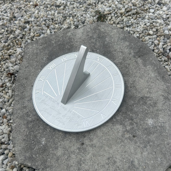 Custom 10th Wedding Anniversary Engraved Sundial Gift For: Parents ...