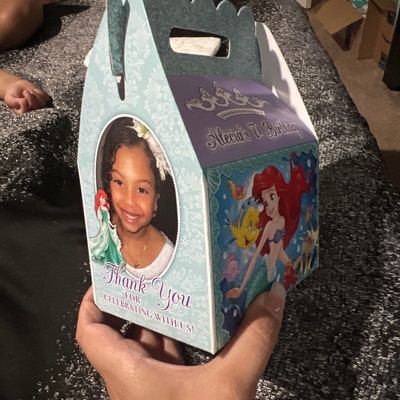 Princess Ariel Little Mermaid Birthday Personalized Gable Favor Goody ...