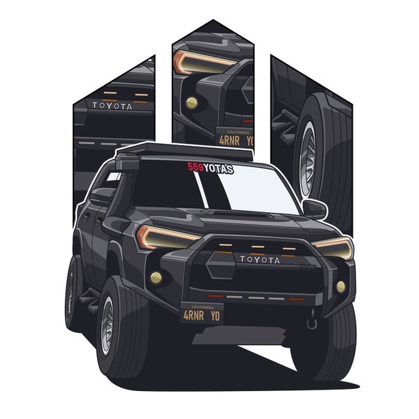 Truck Illustration, Custom Truck Poster, Truck Portrait, Truck Art ...