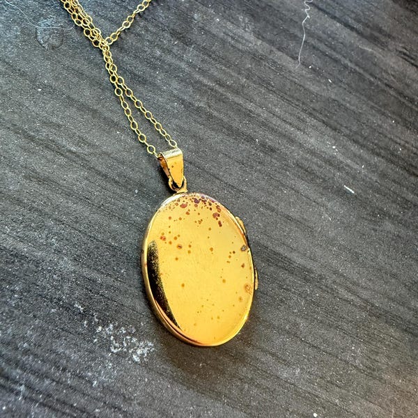 Cutsom Engrave Oval Gold Plated Locket With Photo,custom Birthstone ...