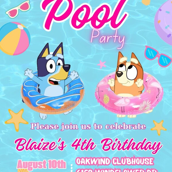 Editable Bluey Popcorn Box for Girl Blue Popcorn Favor Bag Girl Bluey ...