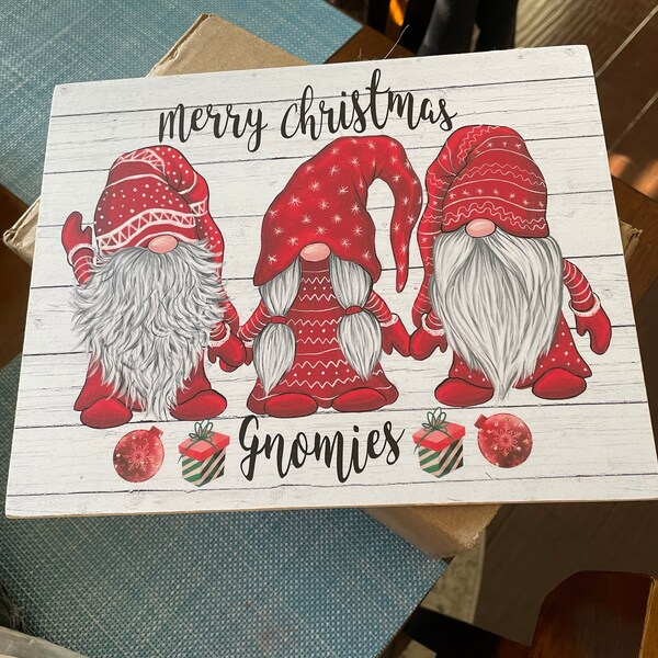 Merry Christmas Gnomies Sign, Wreath Sign, Wreath Supplies, Wreath ...