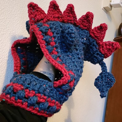 Crochet PATTERN Lucky Dragon Hood & Cowl Crochet Hood Pattern, Hooded ...