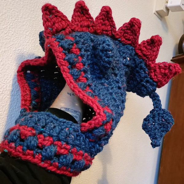 CROCHET PATTERN - Lucky Dragon Hood & Cowl - Crochet Hood Pattern ...