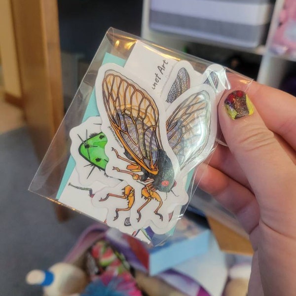 Cicada Trio Sticker Pack - Etsy