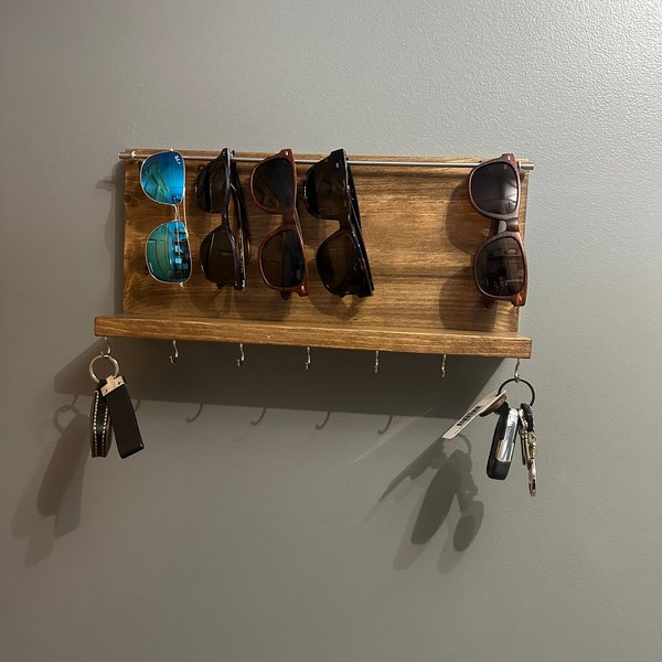 Sunglass Holder, Key Holder, Eyeglass Holder, 7 Hooks - Etsy