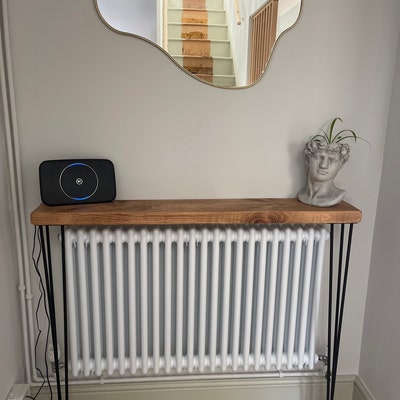 Omni Rustic Console Table With Black 3 Pin Hairpin Legs. - Etsy