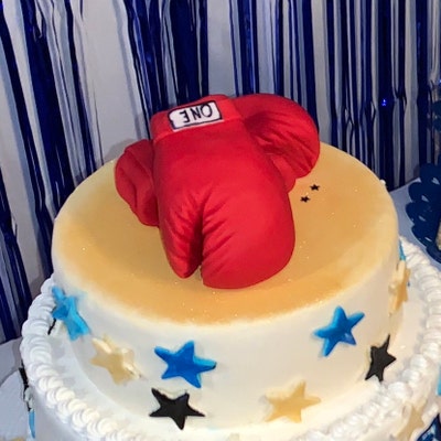 Boxing Gloves Cake Topper, Fondant, Boxing Gloves Cake Decorations ...
