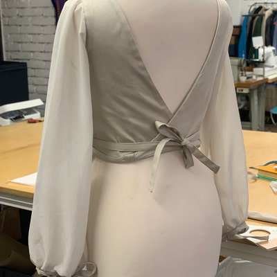 Tie Back Top Sewing Pattern Crop Top Pattern Open Back Sewing Pattern ...