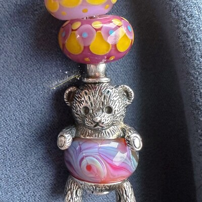Pink Rose Lampwork Glass Beads Floral Lampwork Beads - Etsy