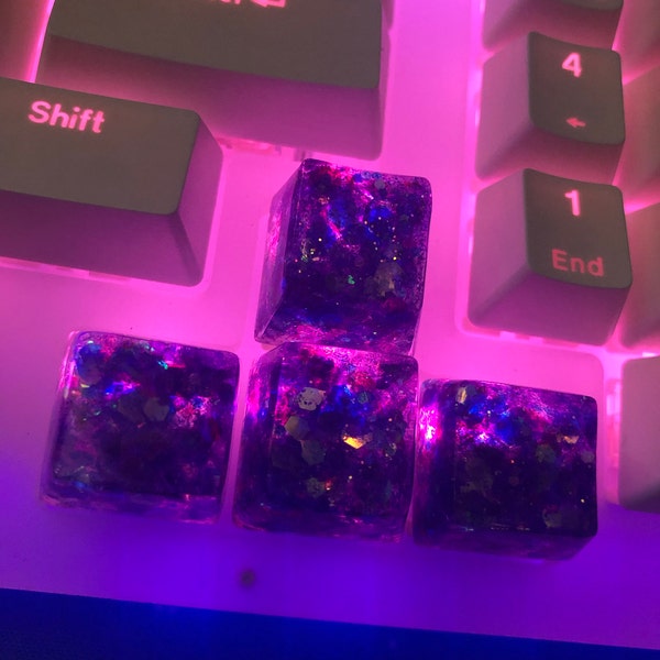 Glitter Keycaps | OEM Cherry MX Switches | Mechanical Keyboard Key Cap ...