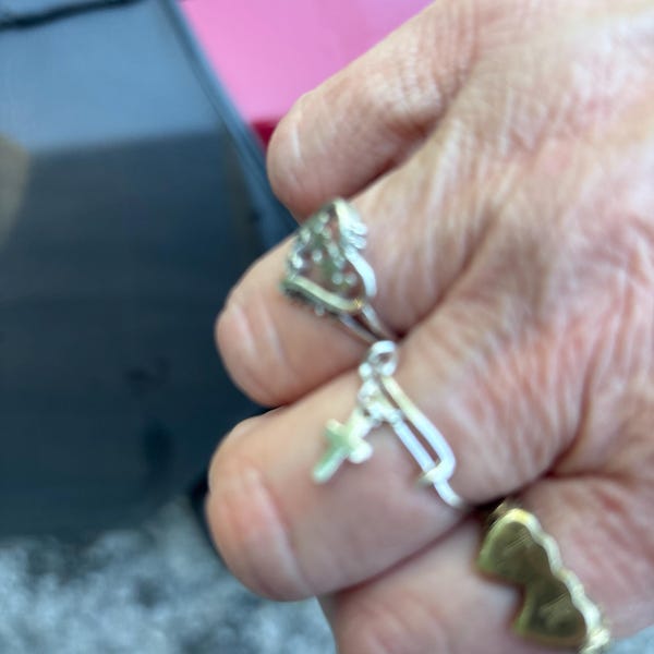 Adjustable 14k Gold Filled Charm Dangle Ring, DESIGN YOUR Charm Ring - Etsy