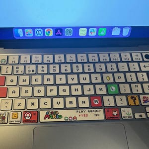 Handmade Customization Super Mario MacBook Keyboard Stickers: M1 Chip ...