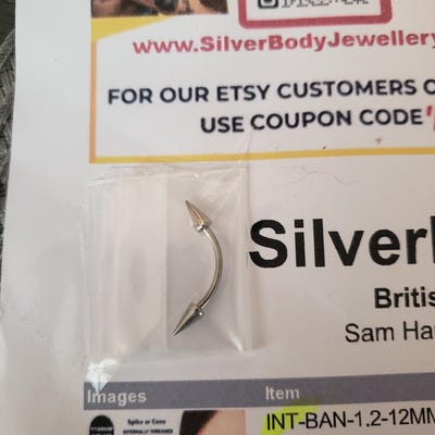 Titanium Vertical Labret Stud Lip Piercings With Gem Ball Crystal 18g ...