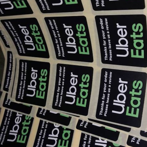 Uber Eats Review Stickers - 45 X 40mm - Etsy