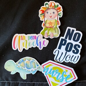 No Pos Wow Sticker No Pues Wow Sticker Vinyl Decal Mexican Phrases ...
