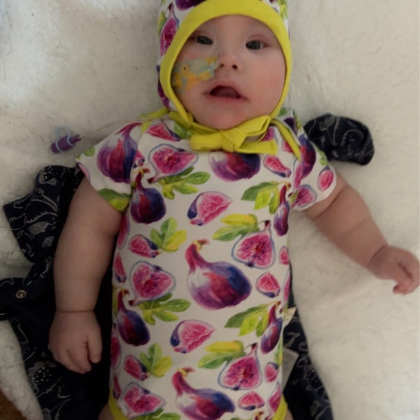 LONG SLEEVE BODYSUIT | Sustainable Cotton Banana Cute Onesie | Baby ...