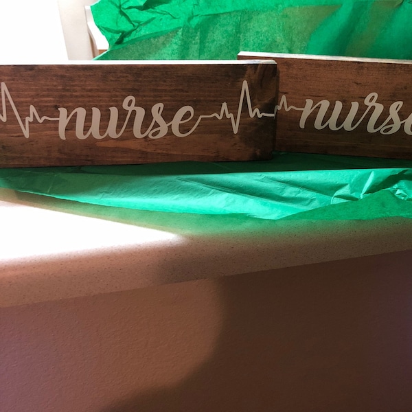Nurse Signs. 10" Rustic Nurse Signs. Stained Signs for Nurses. Gifts ...