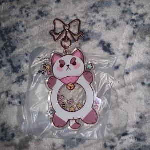 Aesthetic Charm Acrylic Keychain Mp3 Player Kawaii Animation Shaker ...