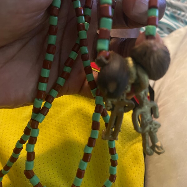 Luxury Glass 44 Inches Edan Ide Ifa Necklace With Two Ikins - Etsy