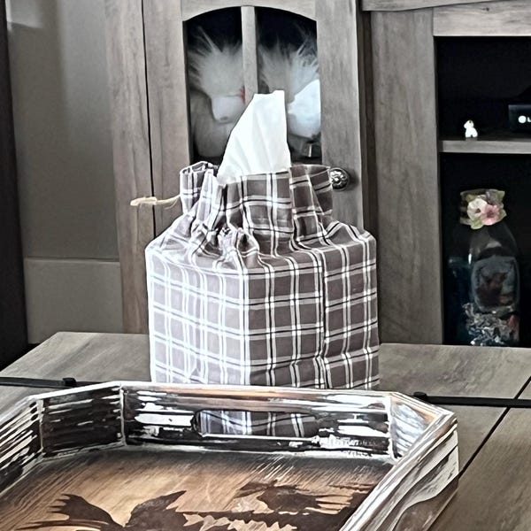 Primitive Tissue Box Cover, Farmhouse Tissue Box Cover - Etsy
