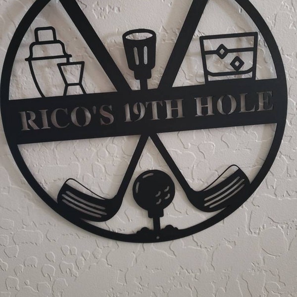 Personalized Golf Sign, Personalized Golf Decor, Golf Wall Art, 19th ...
