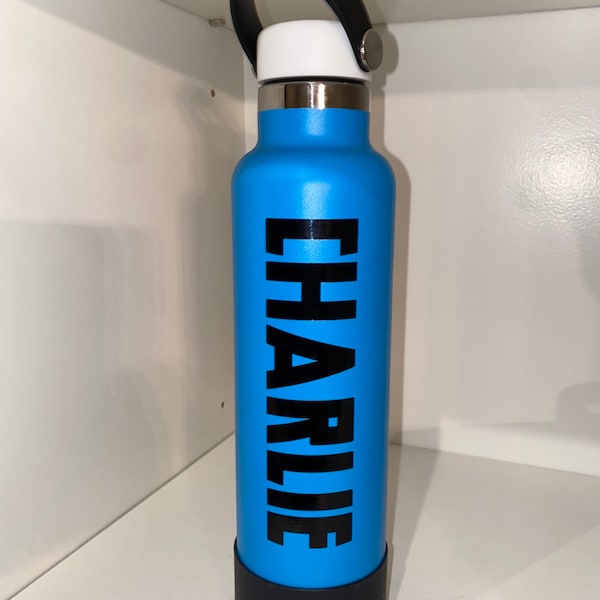 Custom Name Vinyl Decal for Flask Water Bottle - Etsy