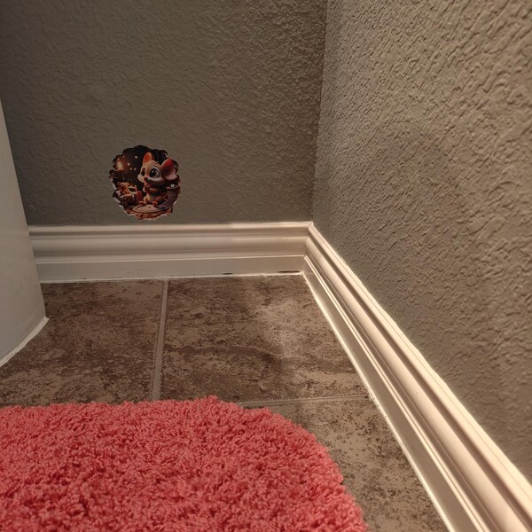 3D Mouse Wall Sticker - Adorable Praying Mouse - Realistic Mouse Wall ...
