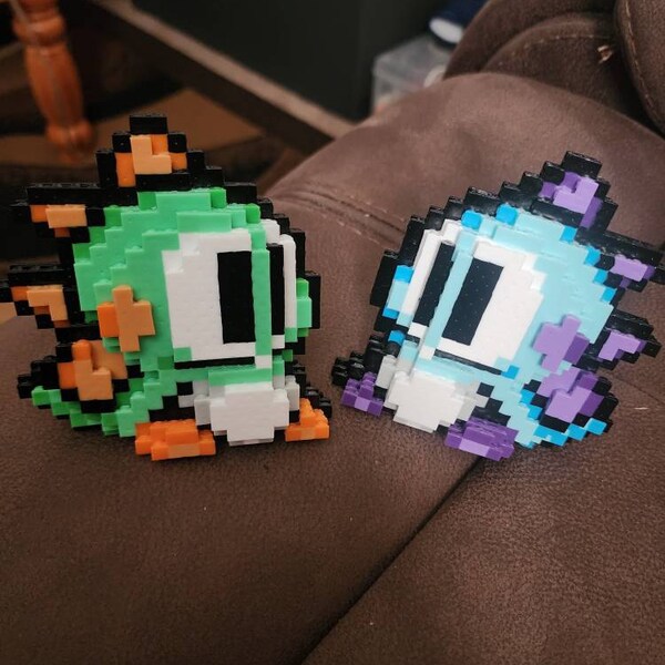 Treble Perler 3D Pixel Art - Megaman Inspired - 3D Standup - Bead ...