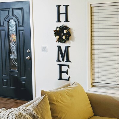 Home Sign, Vertical Home Sign, Home Letters, Rustic Home Sign, Home ...