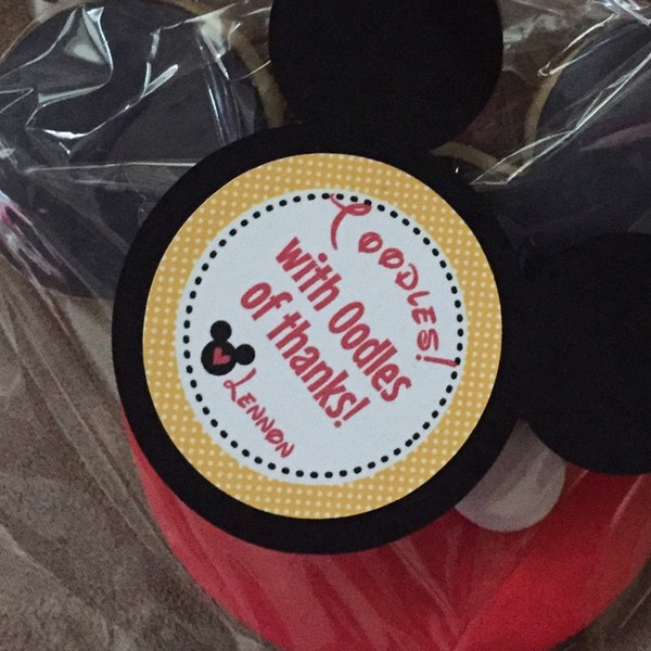 Mickey Favor Tags - Mickey Mouse Birthday - Red/black/yellow - Classic ...