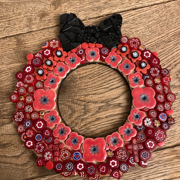11 Ceramic Poppies Mosaic Tiles Poppy Shapes - Etsy